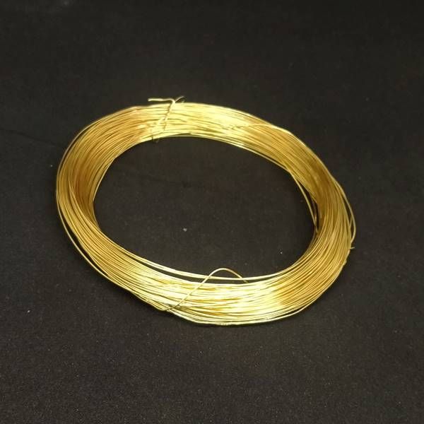 Wire wrapping wire, 24 gauge, Gold Pack of 45 to 50gms