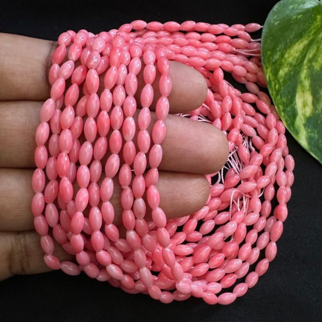 Natural Taiwan Coral Oval 3x6mm Pink
