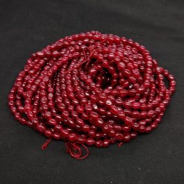 Natural Quartz Beads, (Oval), 7x9mm, Maroon